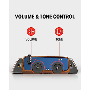 Donner Acoustic Guitar Pickup, DSS-6 Guitar Pickups Passive Mahogany Soundhole Pickup with Humbucker Volume Tone Control, Fits 3.8” to 3.94” Soundhole Diameter