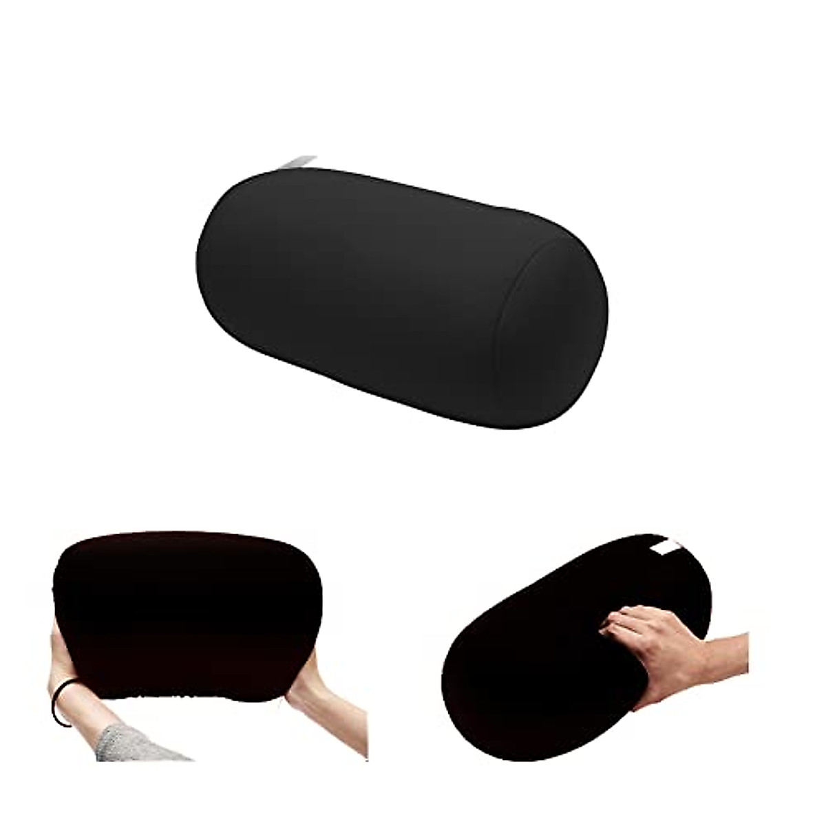 HAKUNA Microbead Bolster Tube Pillow,Round Neck Pillow Roll Cervical Support Pillows,Back Head Neck Support Sleeping Throw Pillows Leg Spacer for Travel Home Sofa Bed