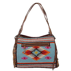STS Ranchwear Saltillo Tote Light Blue/Orange/Pink One Size