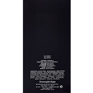 Ermenegildo Zegna Intenso Eau De Toilette Spray for Men, 3.4 Ounce Black