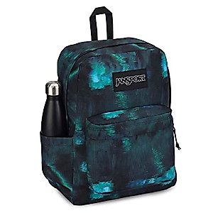 JanSport SuperBreak Plus Backpack with Padded 15-inch Laptop Sleeve and Integrated Bottle Pocket - Spacious and Durable Daypack for Work and Travel - Matrix Glitch