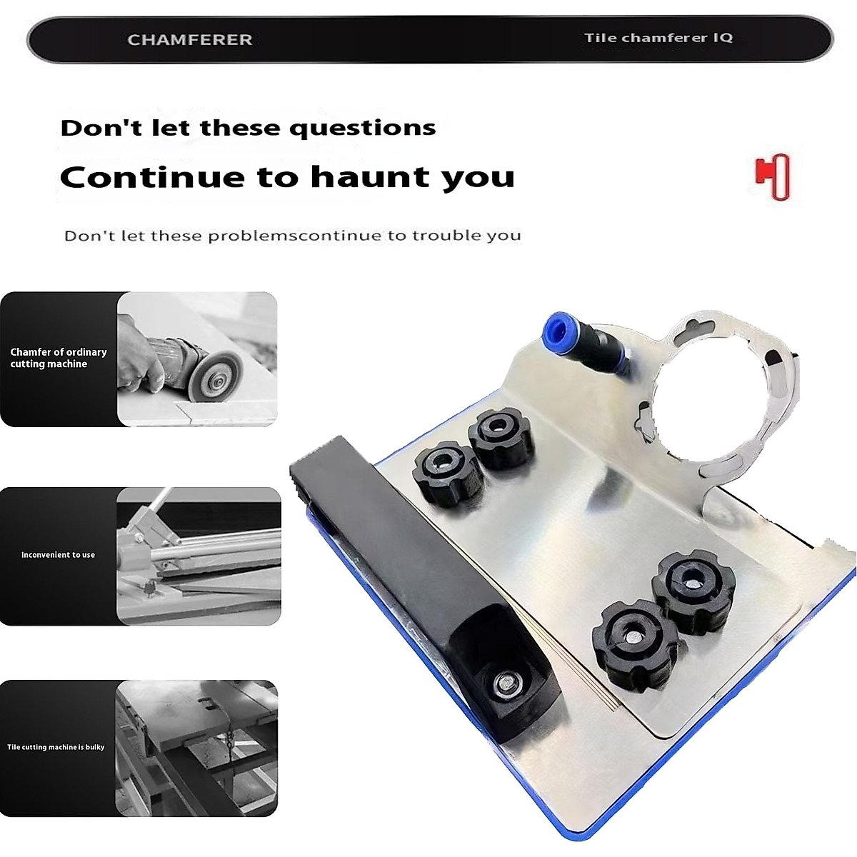 Generic Ultimate Tile Cutting Solution - Angle Grinder Tool with Stand for 45 Degree Chamfering，Angle Grinder Tile Chamfer Stand for 100-Type Angle Grinders.