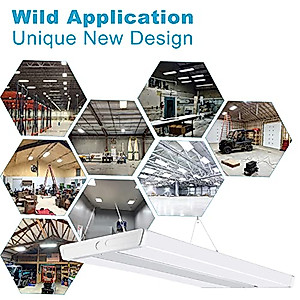 Lightdot 4 Pack LED High Bay Shop Light, 4FT (Large Area Illumination) 265W 37100LM [Eqv.1060W MH/HPS] 5000K Linear Hanging Light for Warehouse, Energy Saving Upto 10000KW*4/5Yrs(5Hrs/Day)