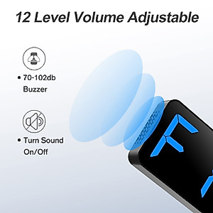 Gym Timer 15"Large LED Display Wall Clock | Gym Interval Workout | Count Down & Up | Stopwatch | Adjustable Buzzer Volume | Upgraded Remote | Digital Timer for Fitness Home Garage Boxing Outdoor Sport