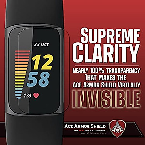 Ace Armor Shield (8 Pack) Premium HD Waterproof Screen Protector compatible with Fitbit Charge 5