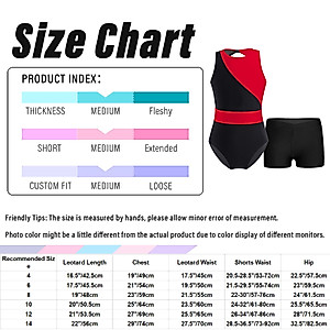 Hansber Kids Girls Sleeveless Gymnastics Leotards with Shorts 2 Piece Dance Outfits Ballet Dance Biketard Gym Workout Bodysuit White 7-8