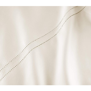 Pure Parima Luxury 100% CEA Certified Egyptian Cotton Sheet Bed Set, Extra-Long Staple, Cool, Breathable, Ultra Comfort, Double Hem-Stitched, Flat, Fitted, and 2 Pillow Cases (Ivory, King)