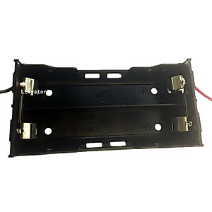 18650 Battery Case Holder, 4 Pcs 2 Slots x 3.7V DIY Battery Storage Box, in Parallel Black Plastic Batteries Case for 2 x 18650 Ltvystore