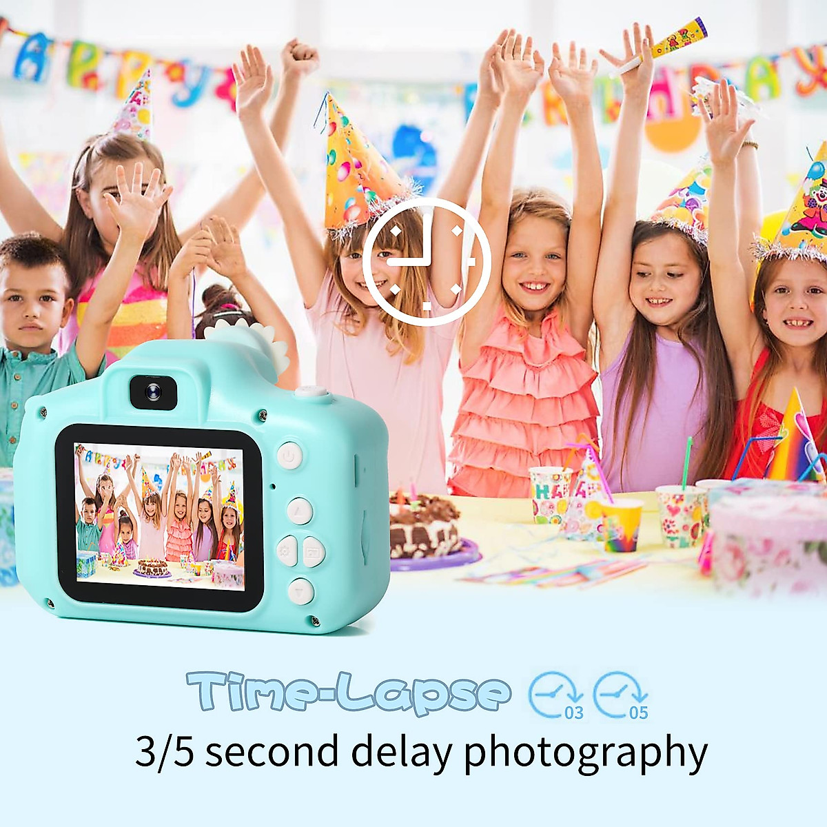 Kids Camera, Christmas Birthday Gifts for Boys Age 3-9, HD Digital Video Cameras for Toddler, Portable Toy for 3 4 5 6 7 8 Year Old Boy with 32GB SD Card (Green)