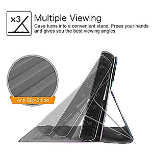 Fintie Protective Case for Nintendo Switch - [Multi-Angle Viewing] Ultra Slim Vegan Leather Play Stand Cover with Elastic Strap for Nintendo Switch 2017 - Galaxy