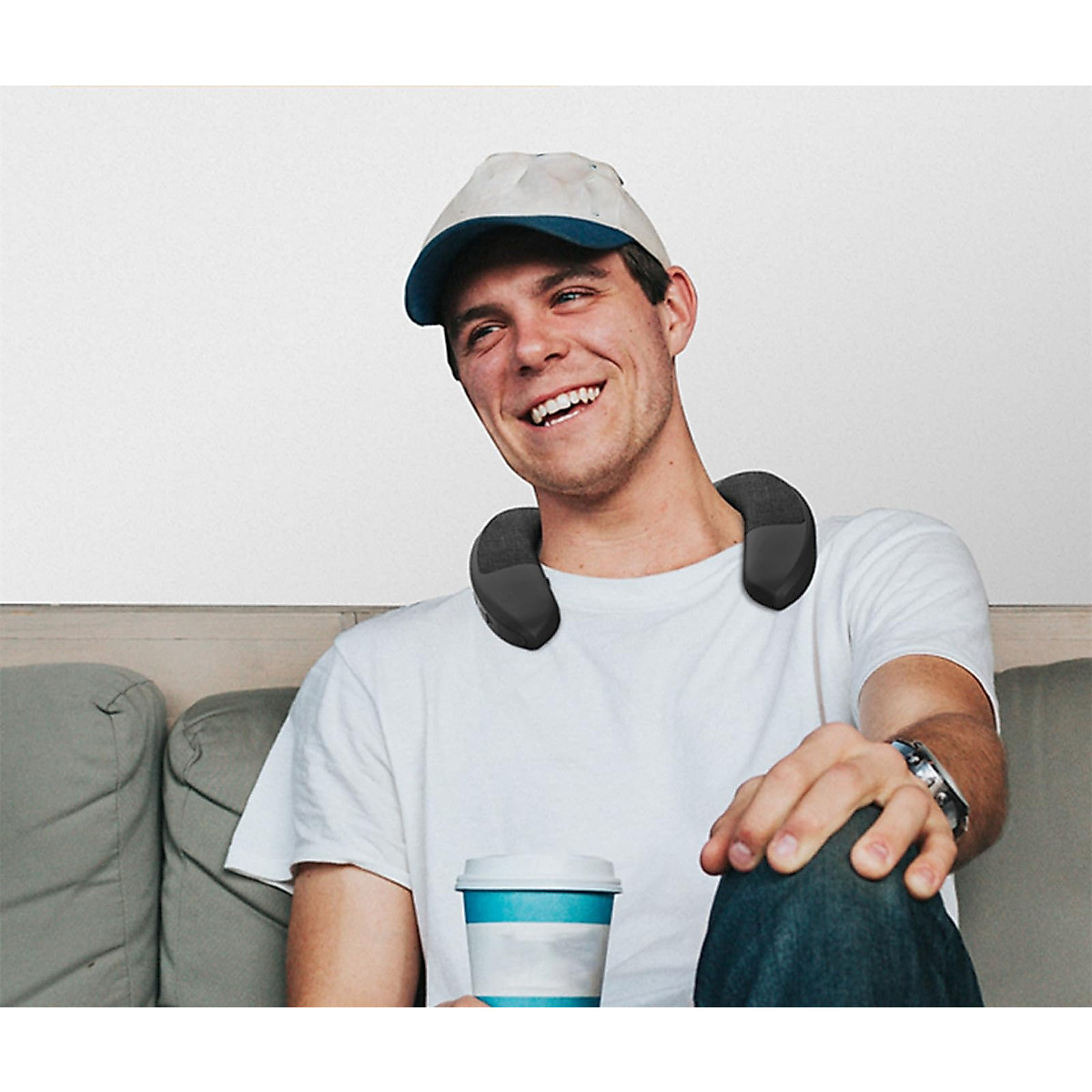 CENGNIAN Neckband Bluetooth Speaker, Neck Speaker Bluetooth Wireless, Wearable Speaker, True 3D Stereo Sound, Portable Soundwear, IPX4, for Home Sport Outdoor