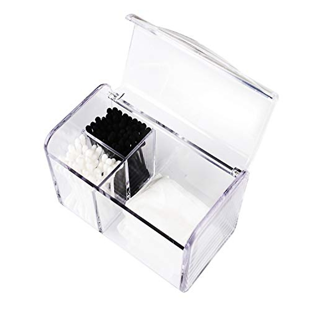 Moosy Life Acrylic Bathroom Organizer, Cotton Ball Holder, Cotton Pad and Cotton Swab