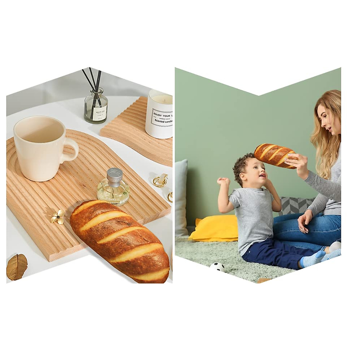 CHELEI2019 11.8" Bread Plush,Funny 3D Stuffed Bread Shape Pillow Soft Food Toy Gift for Kids