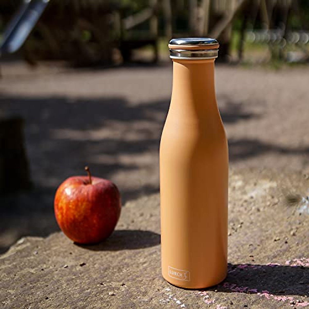 Lurch Germany Thermal Bottle for Hot and Cold Drinks Made of Double-Walled Stainless Steel (Pearl Orange, 16, oz. | 0.5l)