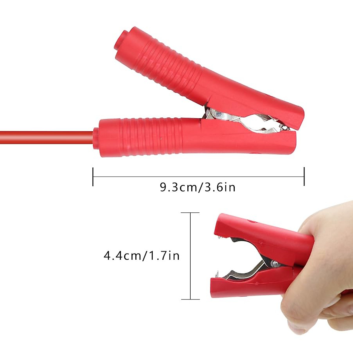 RIIEYOCA 14AWG Battery Alligator Crocodile Clip to Solar Connector Extension Cable,Solar Adapter to Alligator Clips Charging Cable with Switch and Fuse(1.5M)