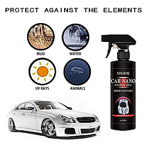 Car Scratch Repair Nano Spray, Car Nano Repairing Spray, Polishing Nano Coating Agent, Fast Repairing Scratch Spray - Scratch Removal For All Car Body (250ML-1PC)