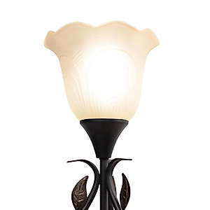 Glass Shade Light Fixture Accessory, Replacement Glass Lampshade with Bell Shaped and trumpet Rim, 1.63inch Fitter, 4.8inch High, 6.4inch Diameter, Lamp Shade Cover for Pendant Lights Table lamp