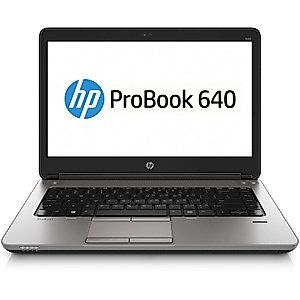 HP ProBook 640 G1 14-inch Laptop PC, Intel Core i7 4th Gen 4610M 3GHz Processor, 8GB RAM, 500GB HDD, Webcam, Windows 10 Pro (Renewed)