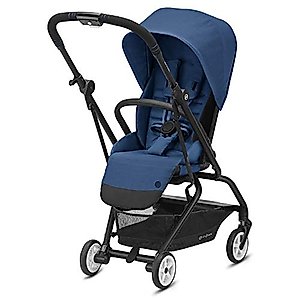 CYBEX Eezy S Twist 2 Stroller, 360° Rotating Seat, Parent Facing or Forward Facing, One-Hand Recline, Compact Fold, Lightweight Travel Stroller, Stroller for Infants 6 Months+, Navy Blue
