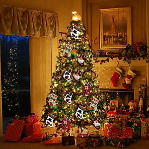 Christmas Stockings Felt Personalized Cute Hanging Stocking Christmas Home Decorations Multicolor Art Decor for Farmhouse Family Holiday Party Fireplace Xmas Decor Santa Tree Friends(Snowmen