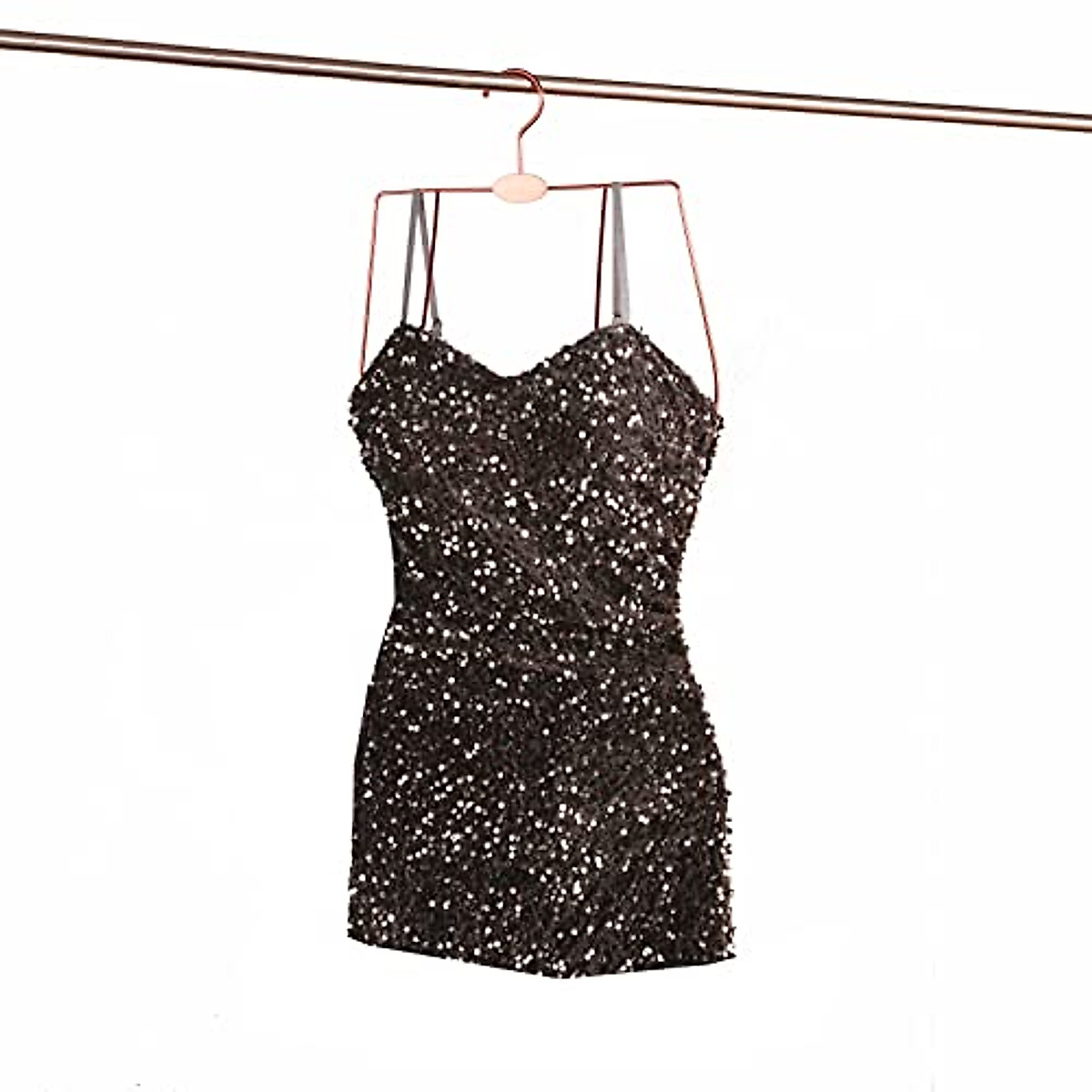 Rose Gold Full Body Shape Metal Wire Swimwear Swimsuit Display Hangers for Dress，Bikini，Lingerie Hangers (10 Pack ，Rose Gold)