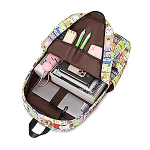 Wadirum Trend Printed School Backpack for Teenage Kids Schoolbag Dog