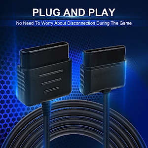 Arzweyk PS2 Extension Cord, 6FT Extender Cable for Sony PlayStation 1 PlayStation 2 Game Console Wired Controller 6FT(1Pack)