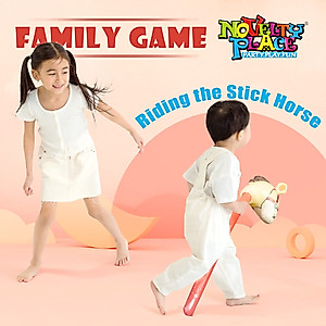 Novelty Place 4 Pcs Inflatable Stick Horse Toy - 38 Inches Inflate Horsehead Balloons for Boys and Girls, Perfect for Cowboy Themed Parties, Decorations, and Imaginative Playtime