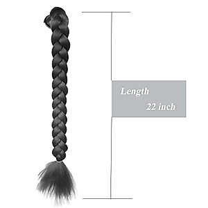 HHongJM Helmet Pigtail Motorcycle Helmet Ponytail Bicycle Helmet Braids Hair Tails Used for Any Helmets/Reusable Design 24Inch (Helmet Not Included)