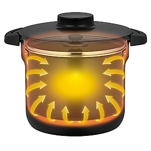 Thermos Vacuum Warm Cooker Shuttle Chef KBJ-4500 BK (Black)【Japan Domestic Genuine Products】