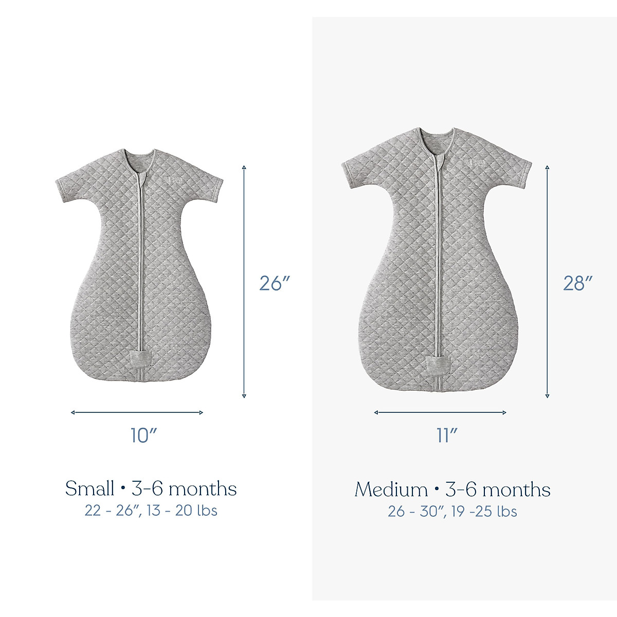 HALO Easy Transition Sleepsack Wearable Blanket, TOG 1.5, Heather Grey, Small