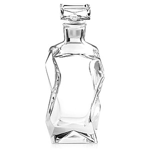 Maverton Whiskey decanter set with 2 glasses for man - Personalized liquor dispenser for him - Whisky carafe for Birthday - 3 piece set for whiskey lovers - PERFECT