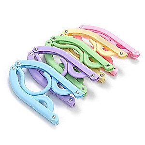10 Pcs Plastic Travel Hangers - Portable Folding Clothes Hangers Travel Accessories Foldable Clothes Drying Rack for Travel