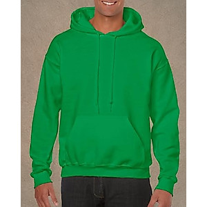 Gildan Blank Hoodie - Hooded Sweatshirt - Unisex Style 18500 Adult Pullover Irish Green