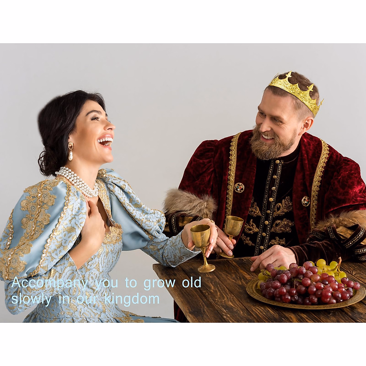 VELSCRUN 2 Pcs Crown for Men Women, Crowns for Men Metal, Gold King Queen Crown Tiaras for Women, Prince Crown Princess Tiaras for Girls, Birthday Prom Wedding Halloween Party Hair Accessories