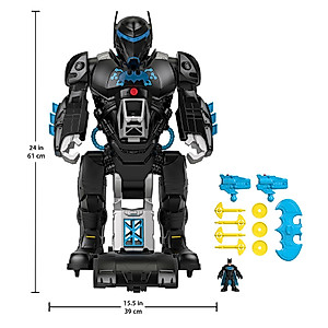 Fisher-Price Imaginext DC Super Friends Batman Toy Bat-Tech Batbot Playset 2-Ft-Tall Robot with Lights & Sounds for Pretend Play Kids Ages 3+ Years​