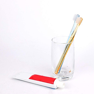 Artibetter Toothbrush Soft Bristle Clear Plastic Crystal Handle Small Head Toothbrush Travel Portable, 8pcs