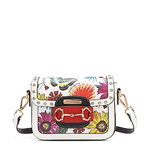 Nicole Lee Butter Flower Black Crossbody