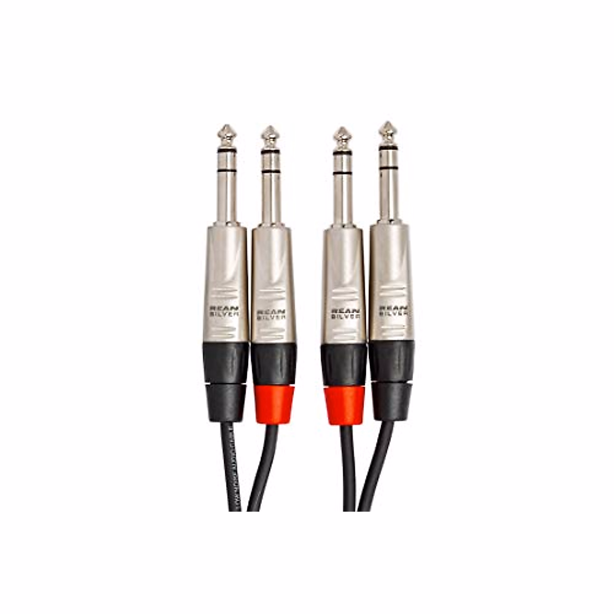 Hosa HSS-015X2 Dual REAN 1/4 in TRS to Same Pro Stereo Interconnect Cable, 15 Feet (HSS015X2)