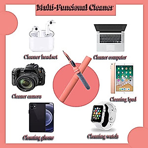 Bluetooth Earbuds Cleaning Pen, Multifunction Earphones Cleaner Suitable for Headset,Keyboard, Phone and Camera Lens (Pink) (HGR003)