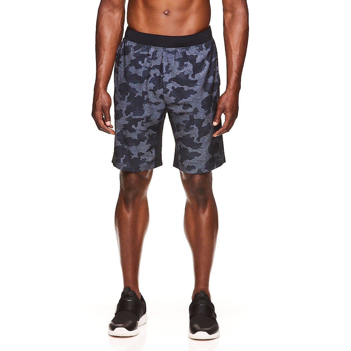 Gaiam Men's Yoga Shorts - Athletic Gym Running and Workout Shorts with Pockets - Karma Ebony Camo, Medium