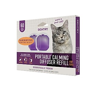 Sentry Behavior Portable Calming Diffuser Refill for Cats, Reduces Stress and Bad Behavior with Calming Phereomones, Easy-to-use Portable Design, 60 Day Release