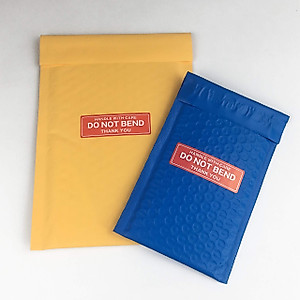 FirstZi 1x3 Inches Handle with Care - Do Not Bend - Thank You Self Adhesive Shipping Warning Labels for USPS Envelope, 1000 Stickers Per Roll