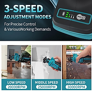 Cordless Drywall Cut-Out Tool for 18V Battery: Brushless Motor Tool (Battery Not Included) - Up 30000 RPM Variable Speed Rotary Ma-Kita Saw kit for Cutting,Paneling,and Ceiling Tiles