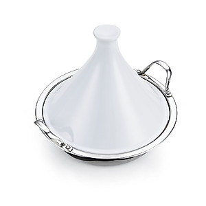 Cooks Standard Multi-Ply Clad Stainless Steel Tagine with 2 Handle and Extra Glass Lid, 4.5-Quart