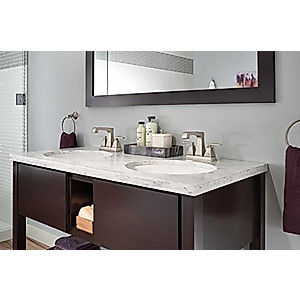 Delta Faucet Ashlyn Centerset Bathroom Faucet Brushed Nickel, Bathroom Sink Faucet, Diamond Seal Technology, Metal Drain Assembly, Stainless 2564-SSMPU-DST