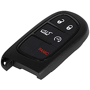 SCITOO 2pcs Keyless Entry Remote Key Fob SHELL CASE Replacement for Jeep for Cherokee 2014-2019 FCC GQ4-54T GQ454 5 Buttons Uncut Car Key