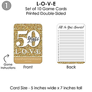 Big Dot of Happiness We Still Do - 50th Wedding Anniversary - 4 Anniversary Party Games - 10 Cards Each - Gamerific Bundle