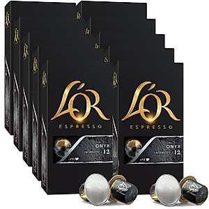 L'OR Espresso Capsules, 100 Count Espresso Onyx, Single-Serve Aluminum Coffee Capsules Compatible with the L'OR BARISTA System & *Nespresso Original Machines