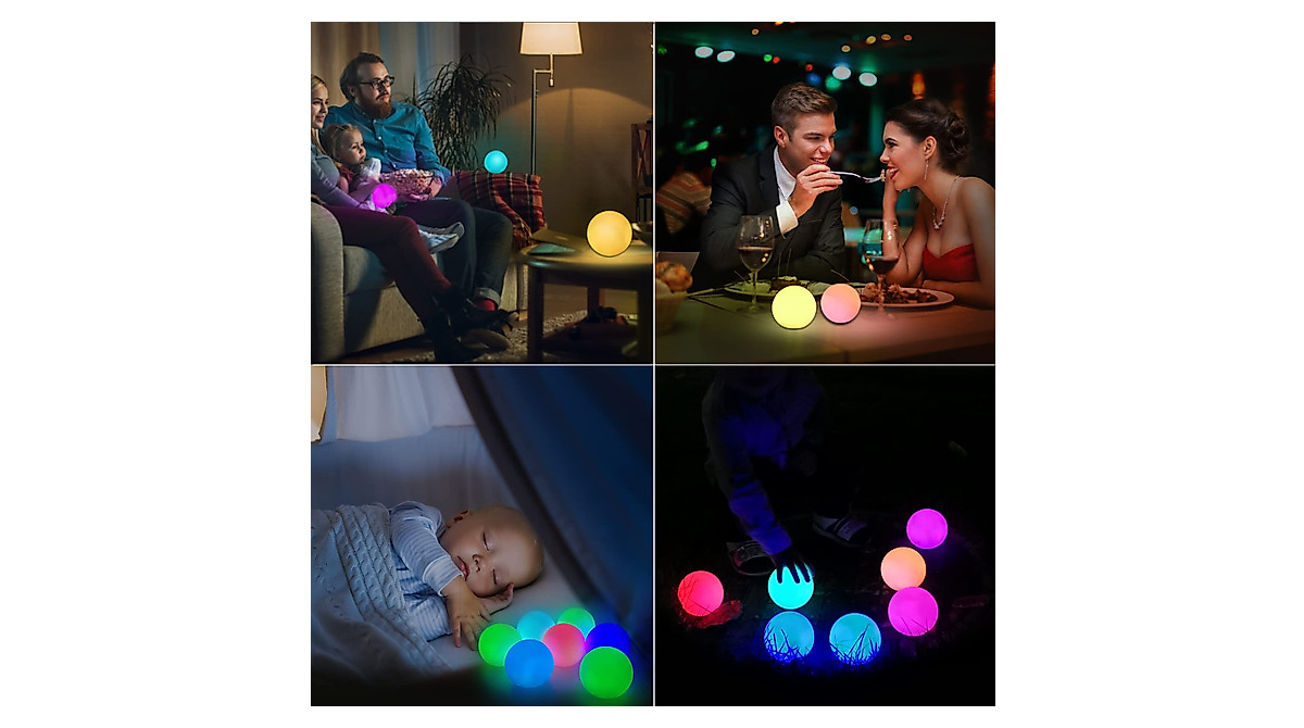 Vibrant Floating Pool Light Balls - RGB Color Changing